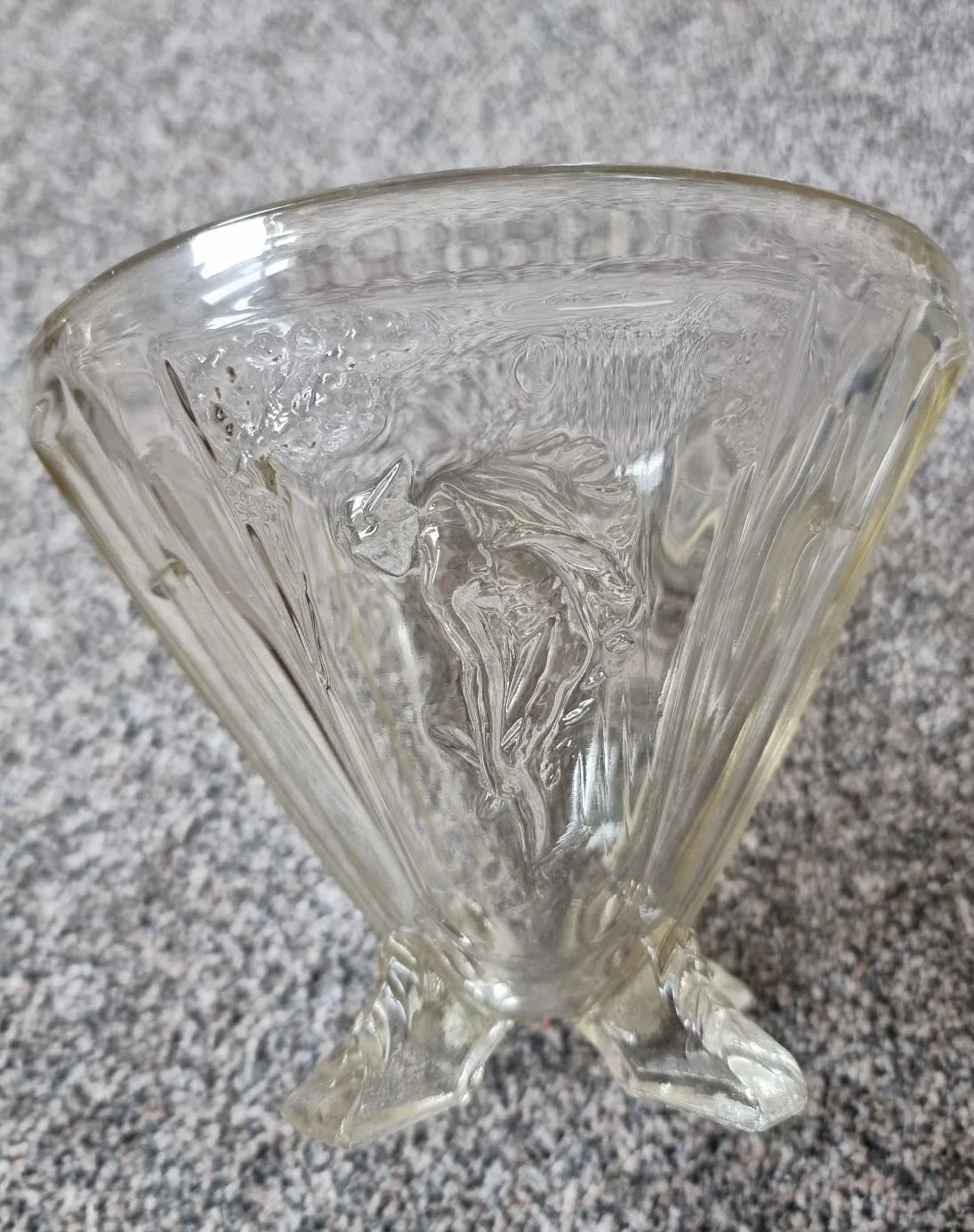 Sowerby Art Deco 1930's Amber Glass 'Mercury' Vase | eBay UK