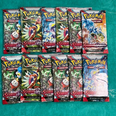 POKEMON TCG! 12x SV Scarlet & Violet BASE BOOSTER PACK SEALED BRAND NEW ...