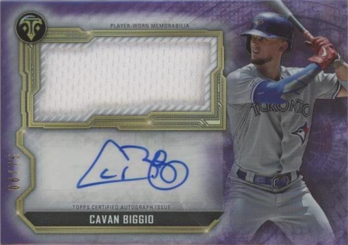 2020 Topps Triple Threads - Autograph Single Jumbo Relics Cavan Biggio ...