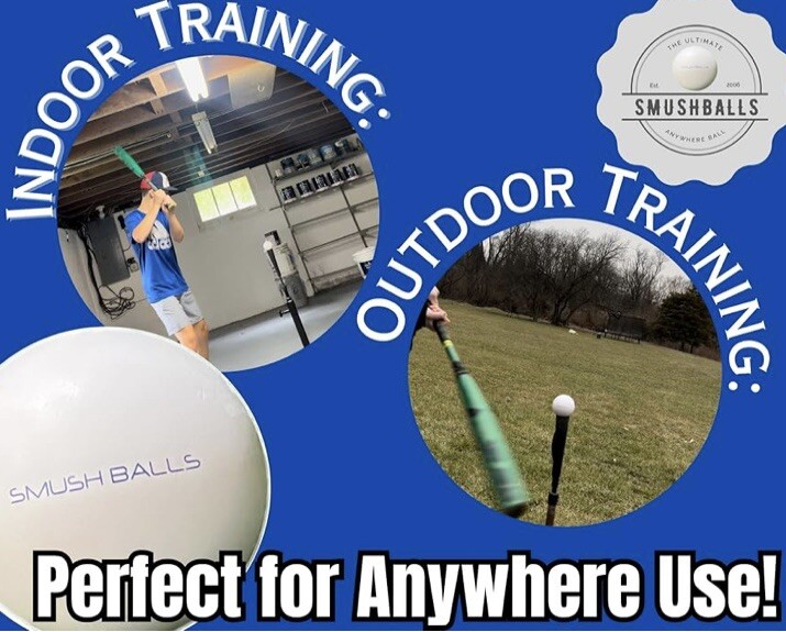 NEW!SMUSH BALLS / ULTIMATE ANYWHERE BATTING PRACTICE BASEBALL/12 PK ...