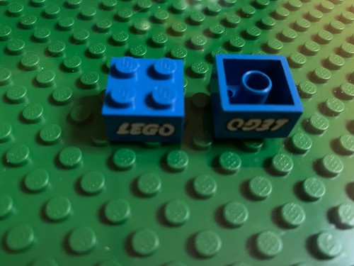 LEGO (3003) 2x2 BLU DECORATO STAMPATO , 1 Mattoncino Brick Basic ...