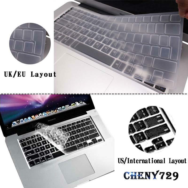 UK / USA Layout Silicon Rubber Keyboard Cover For Apple Macbook Air Pro ...