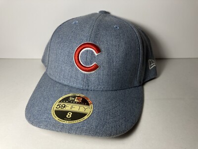 CHICAGO CUBS New Era 59Fifty Fitted Hat Light Blue Size 8 New w ...