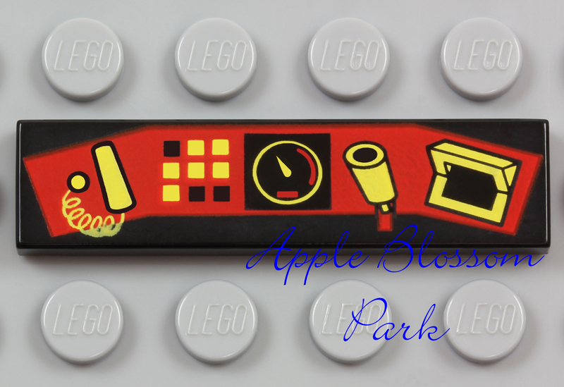 NEW Lego CONTROL PANEL TILE Black 1x4 Minifig Train Computer Screen ...
