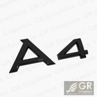 Audi A4 Gloss Black Emblem Rear Letter Tail Badge Trunk Lid Sport ...
