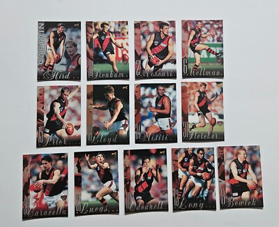 1998 AFL SELECT SIGNATURE SERIES ESSENDON BOMBERS 13 CARD FULL BASE ...