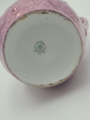 Antique VTG Bavaria Pink Luster Pitcher Iridescent RC Germany Porcelain ...