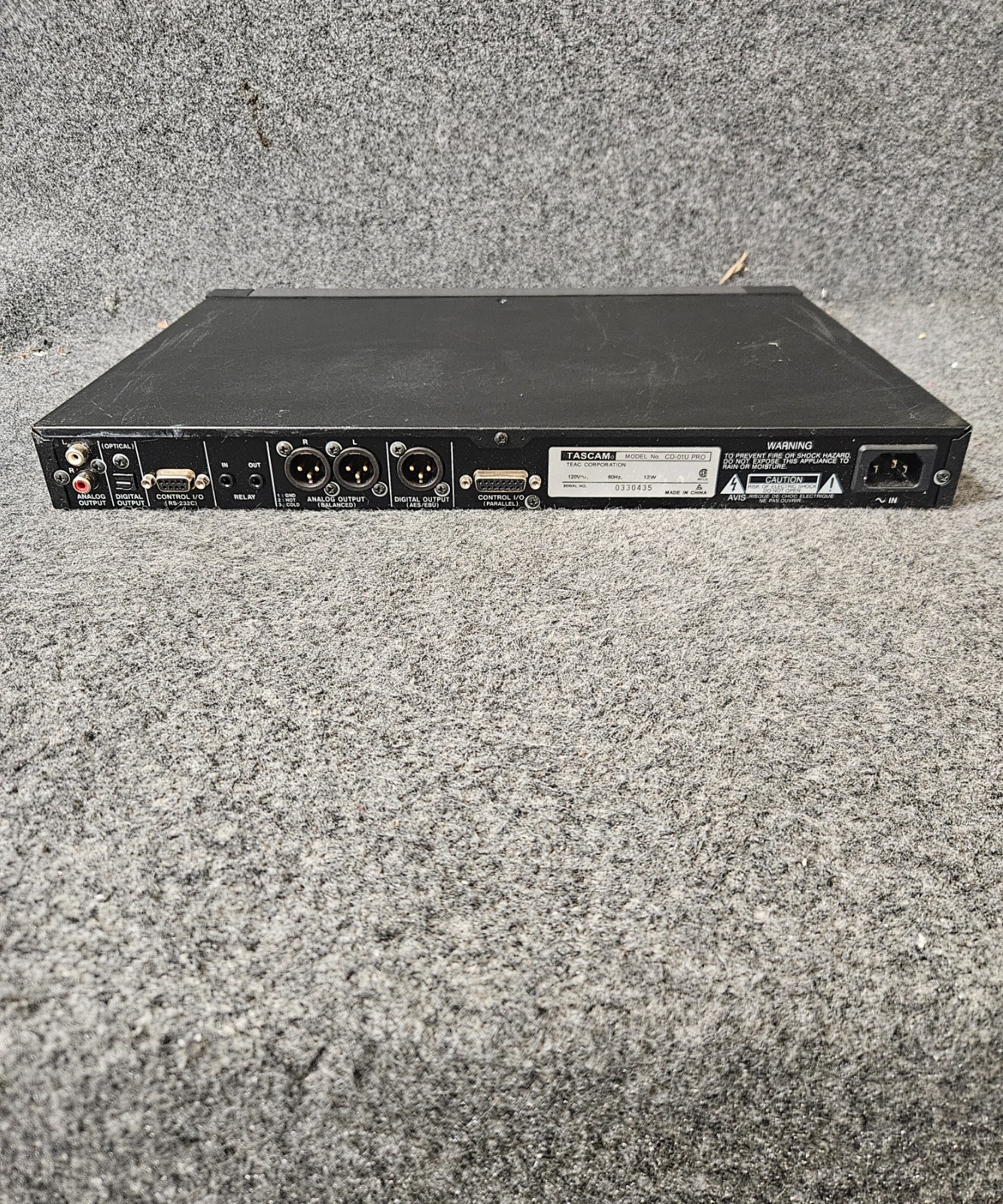 Tascam CD-01U Professional Rackmount CD Player 2-Channel | eBay