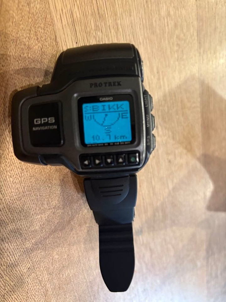 Casio PRT-1 GPS Watch Pro Trek Satellite Navi Battery Replaced Vintage ...