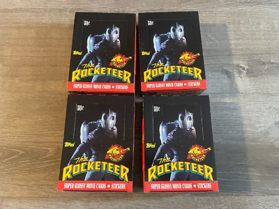 4 1991 Topps The Rocketeer DISPLAY BOXES 144 Sealed Packs 4 BOX LOT ...
