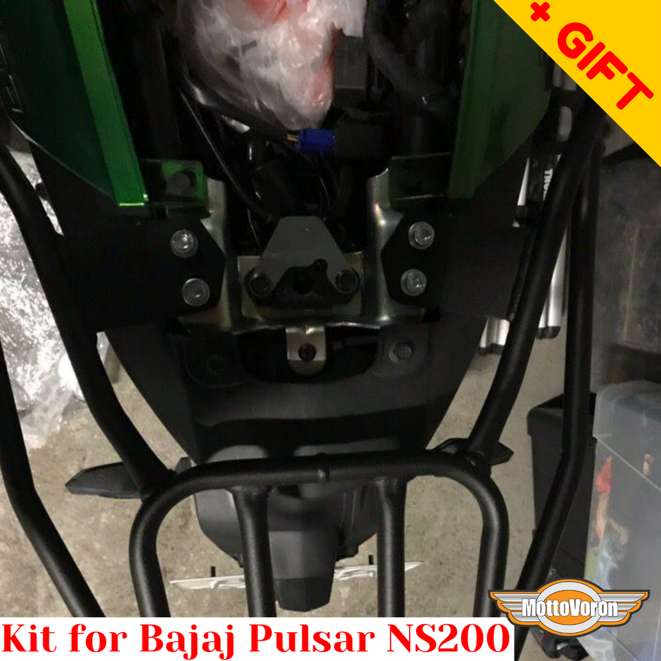 For Bajaj Pulsar 200 NS Crash bars Rear rack Rouser 200 NS Engine guard ...