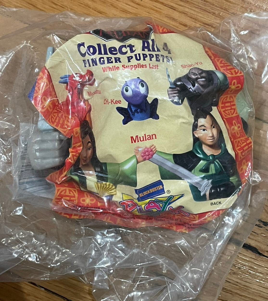 1998 Blockbuster Play Pak Mulan Finger Puppet-Shan-Yu NIP | eBay