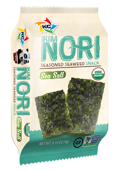 Organic Kimnori Seasoned Roasted Seaweed Snacks - Sea-Salt Kim Nori 30 ...