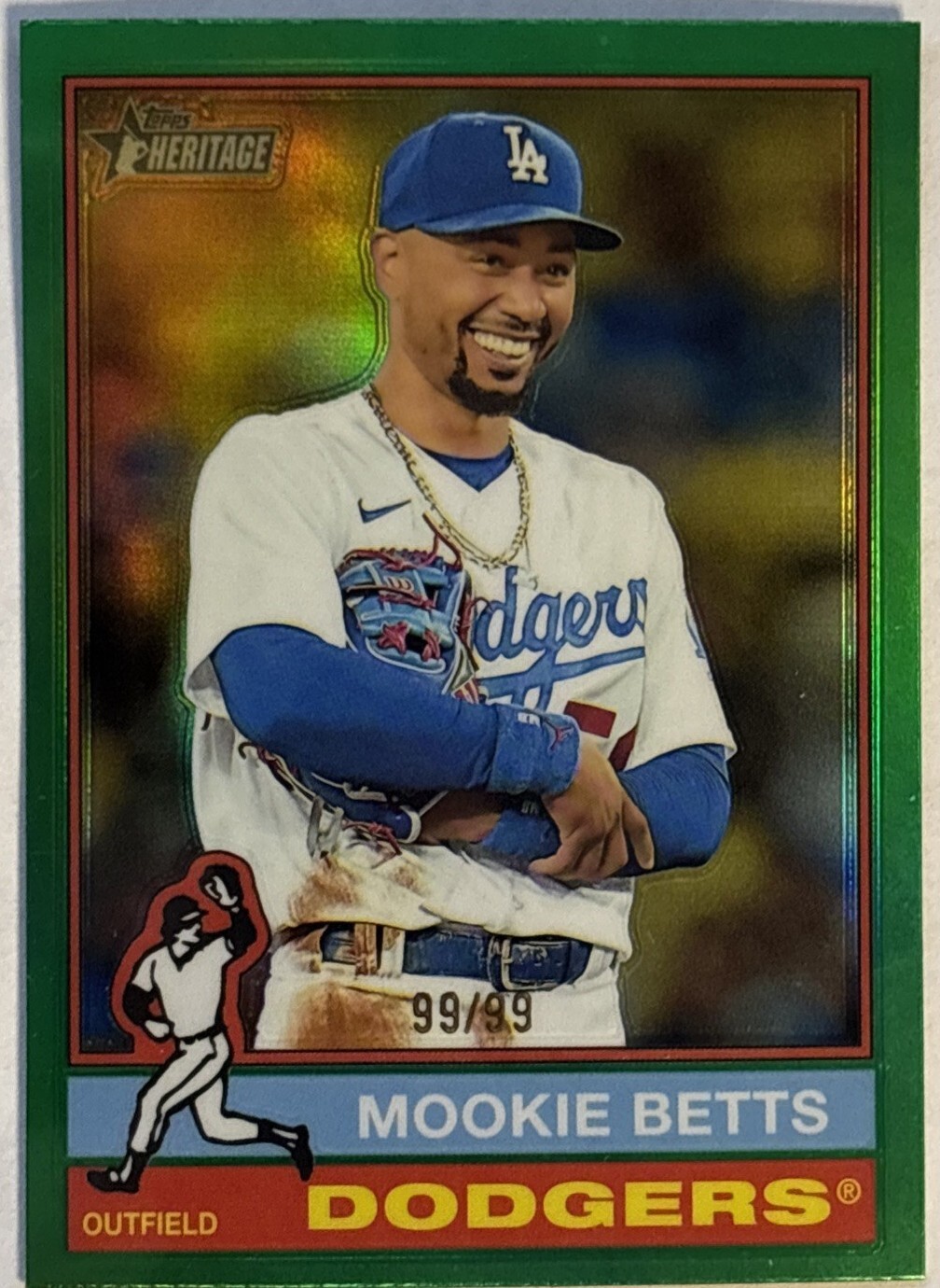 2025 Topps Heritage - High Number SP Mookie Betts #487 Chrome Green ...