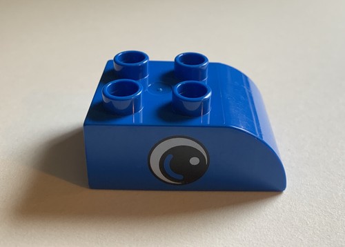 lot of 2 blue Duplo decorated-sloped eyeball blocks - combined shipping ...