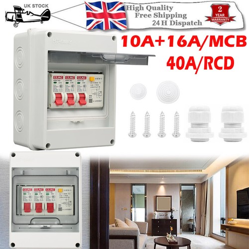 5 Way Garage Shed Camper Van Caravan Consumer Unit Fuse Box with RCD ...