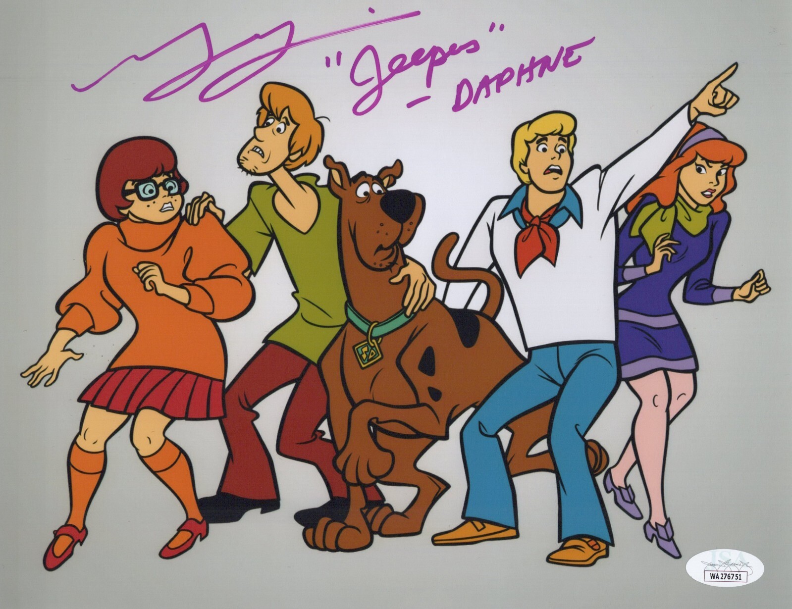 GREY DeLISLE Hand Signed SCOOBY DOO 8x10 Photo DAPHNE Autograph JSA COA ...