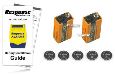 Response Alarms SA3 Replacement Response Alarm Detector Battery KIT ...