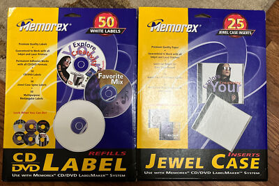 CD, DVD & Disk Labels - Memorex Jewel Case Inserts