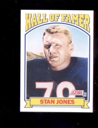 1991 Score STAN JONES Chicago Bears Hall of Fame Card | eBay