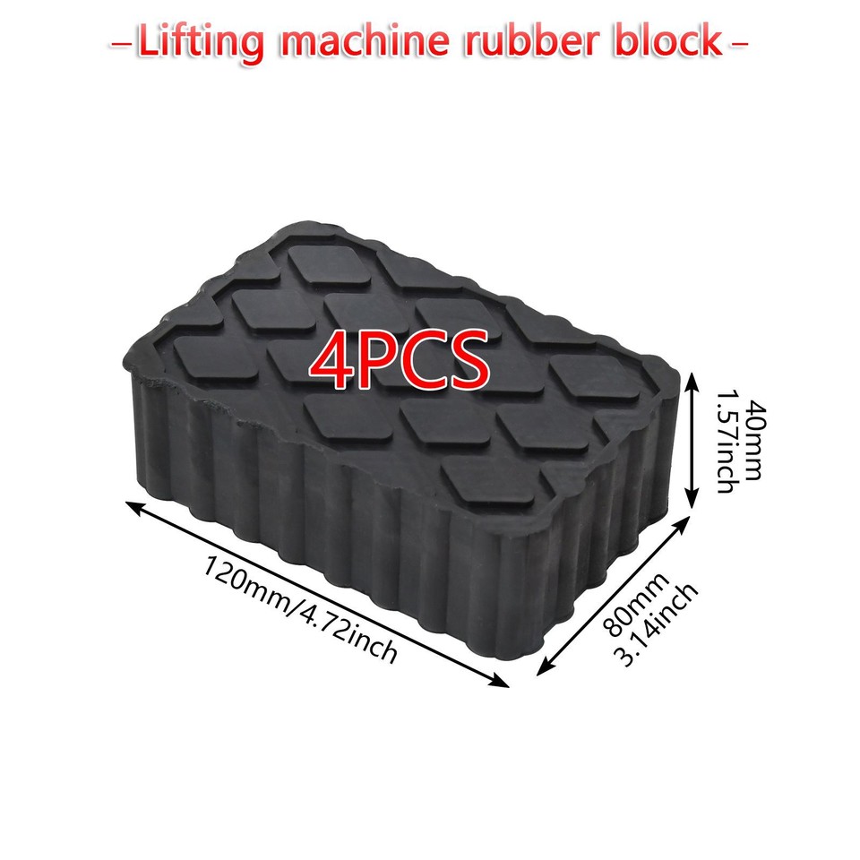 4X Ramp Jacking Rubber Blocks - Universal Scissor Car Lift Pads ...