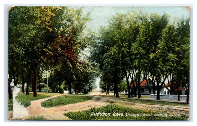 1914 Audubon, IA Postcard- CHICAGO STREET LOOKING EAST | eBay
