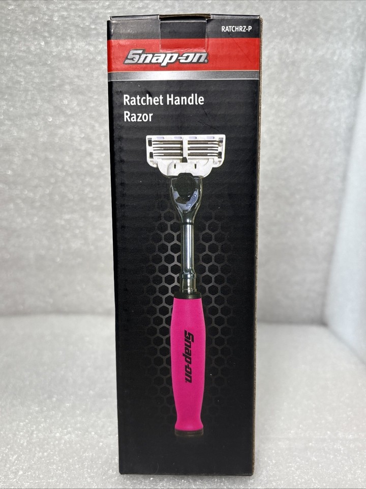 Snap on Tools Pink Razor Soft Grip Ratchet Handle Gillette Blade Shaver ...