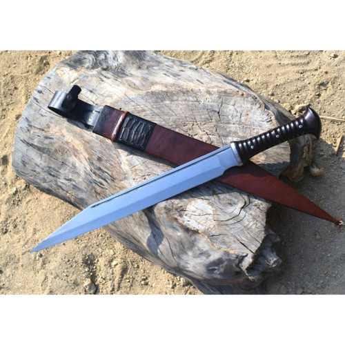 Custom Handmade Carbon Steel Blade Survival Seax Sword | Hunting Sword ...