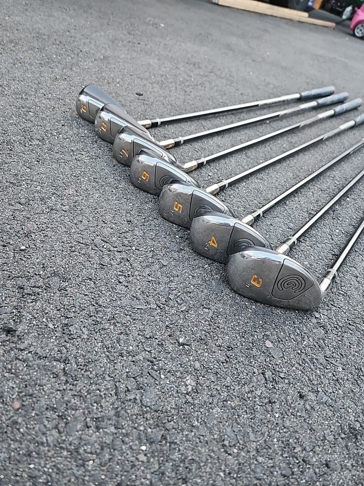 Cleveland Hibore Iron Set 3-9, LEFT Handed REG Flex Graphite Shafts 3-9 ...