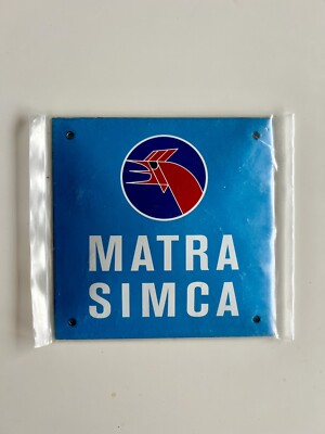 Plaque Émaillée Matra Simca Enamel Sign *15cmx15cm* | eBay