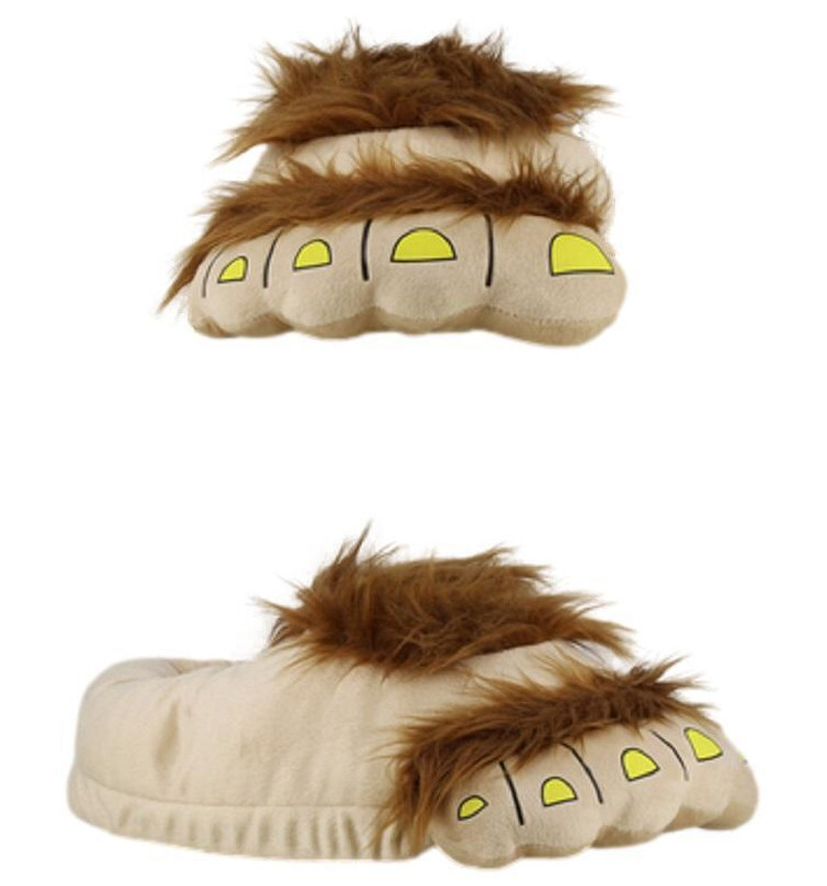 Novelty Fun Slippers Family Sizes Matching His/Hers Hairy Monster ...