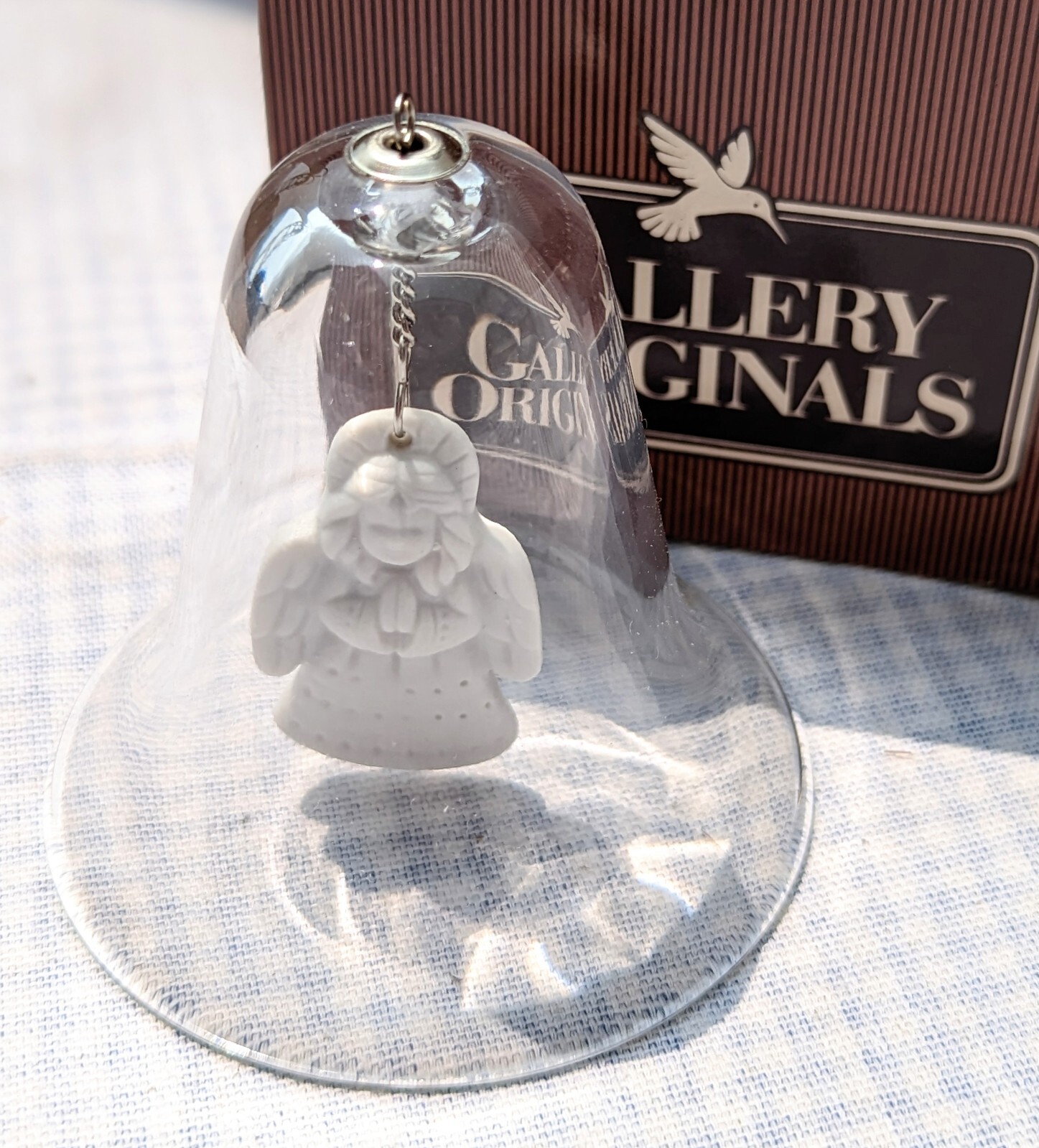 NEW Avon Crystal Bell with Porcelain Clapper- Angel VINTAGE 1984 | eBay
