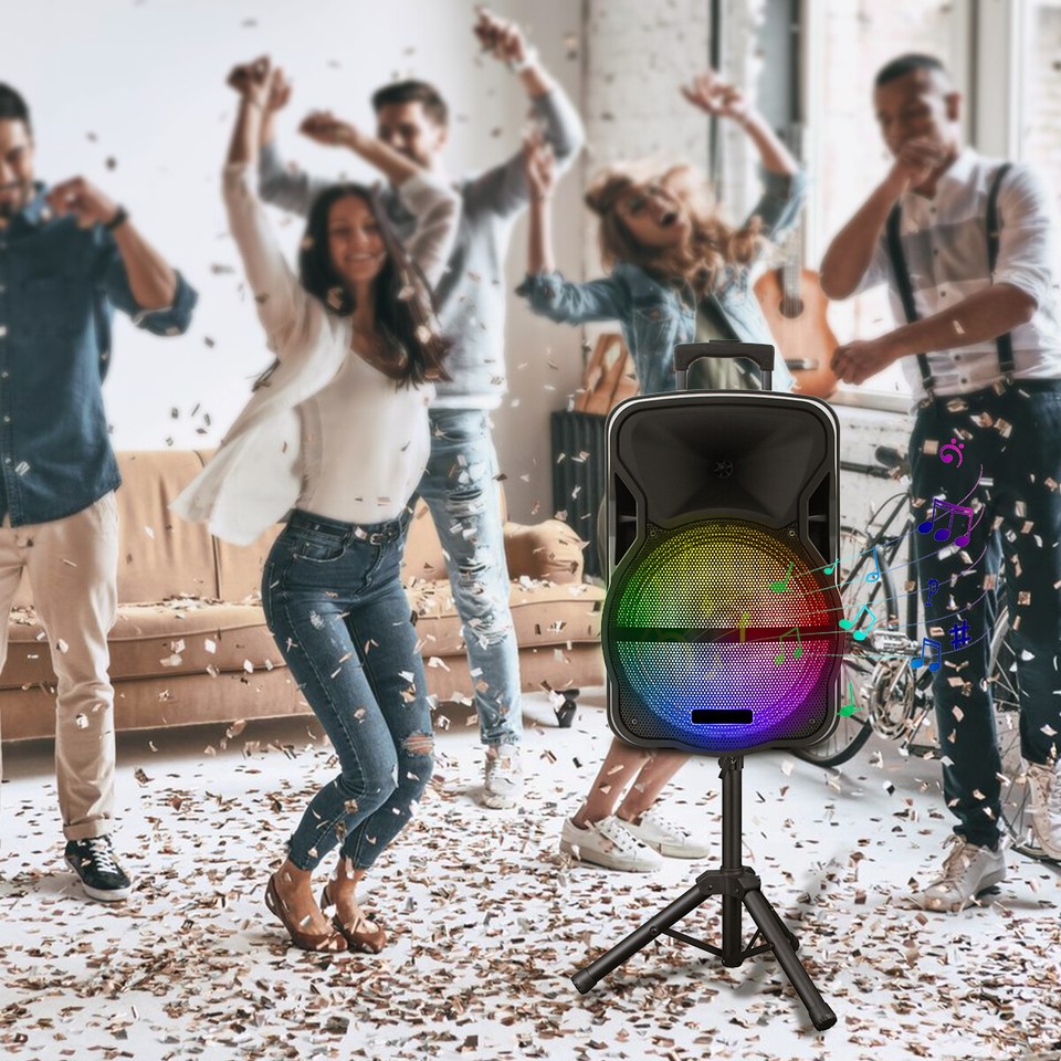 3000W Portable Bluetooth Speaker Sub Woofer Heavy Bass Sound System ...