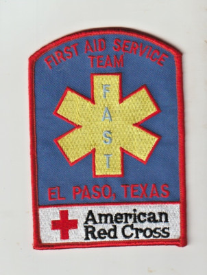 El Paso FAST EMT First Aid Service Team Red Cross patch shipped from ...