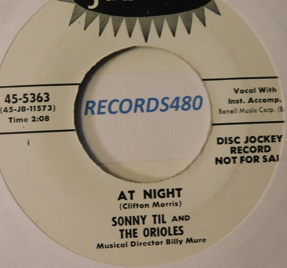 PROMO 45 Sonny Til & the Orioles "Tell Me So/At Night" Jubilee 5363 | eBay