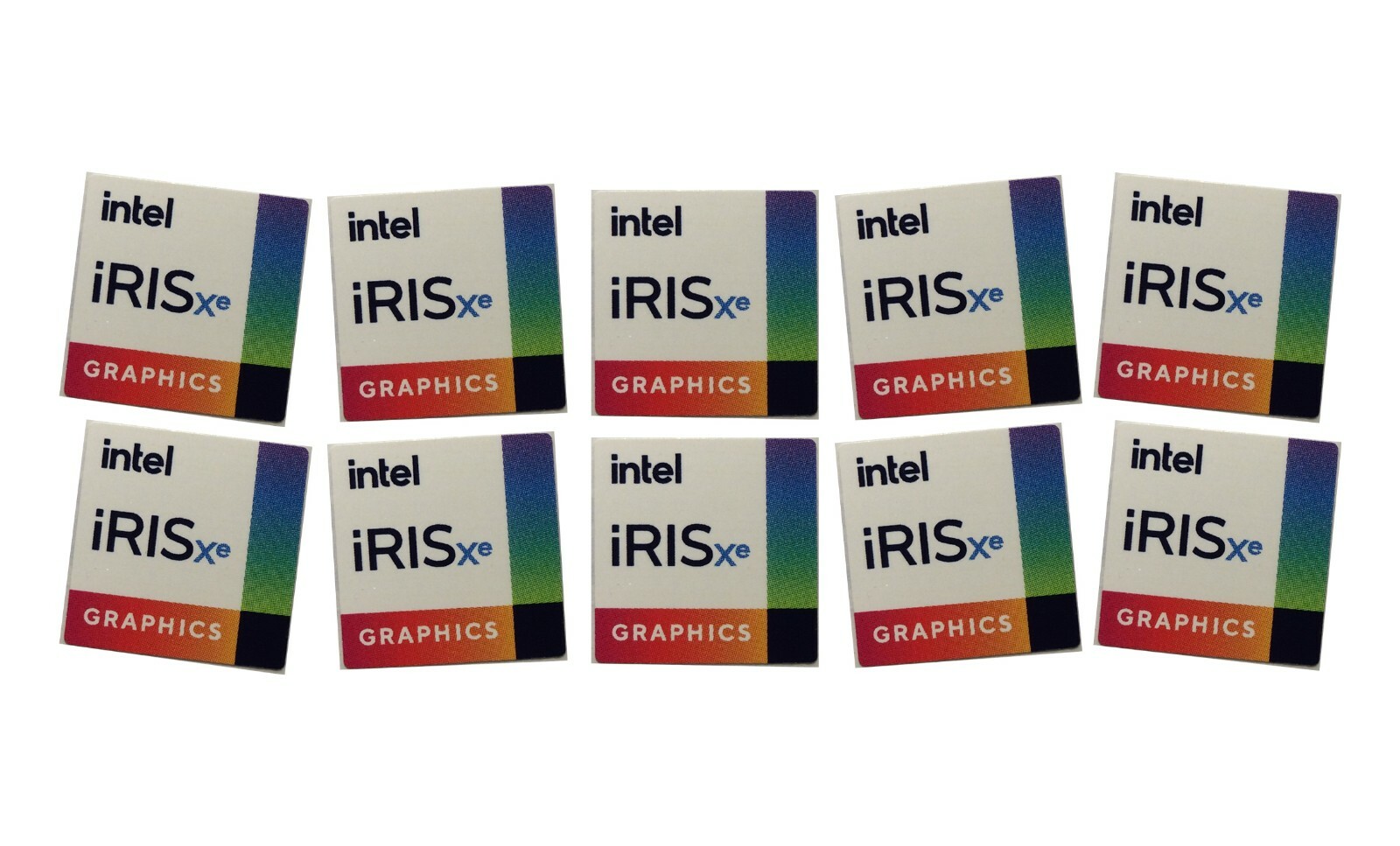 10 PCS Sticker for iris xe Graphics iRIS Skylake Logo Decal 18mm x 18mm ...
