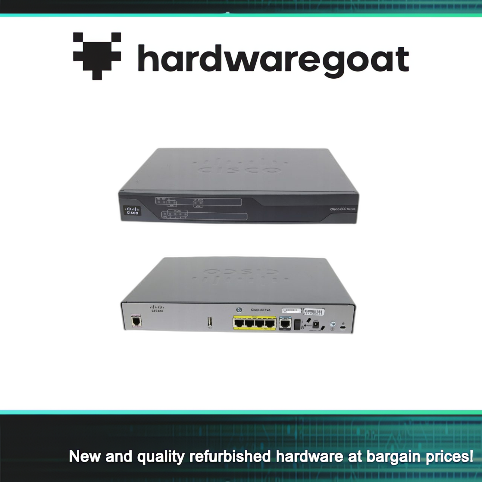 Cisco C887VA-K9 880 Series Integrated Services Router +PSU CCNA CCNP.0 ...