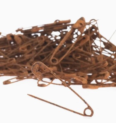 Rustic Grungy Primitive 2" Rusty Safety Pins - Craft Supplies ~ Set Of ...