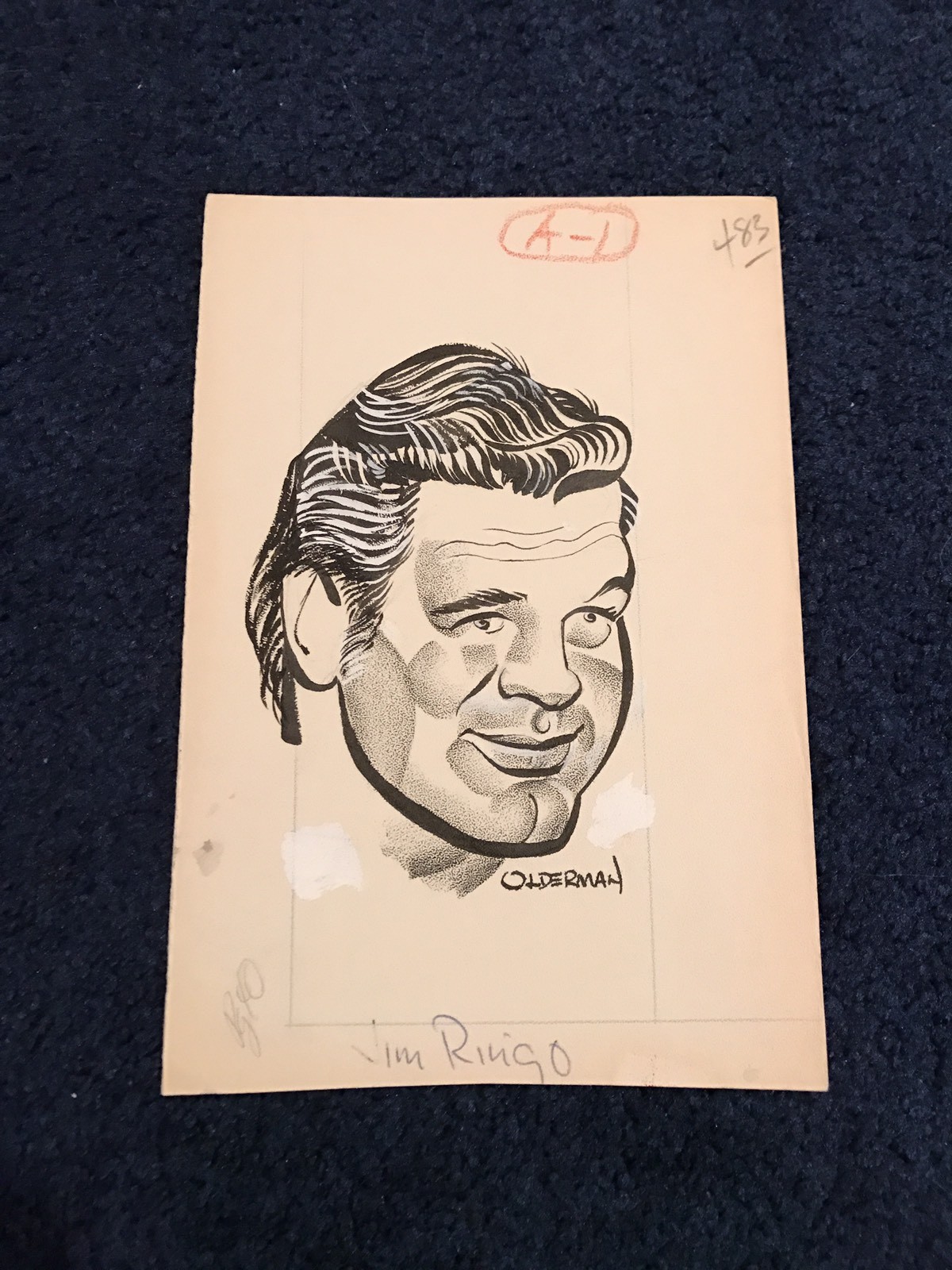 JIM RINGO DRAWING ARTWORK BY SPORTS CARTOONIST MURRAY OLDERMAN PACKERS ...