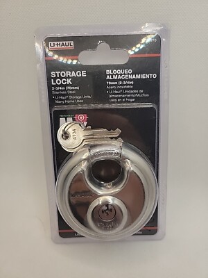 U-haul Storage Lock Maximum Security 2-3/4in Stainless Steel 02870. Key ...