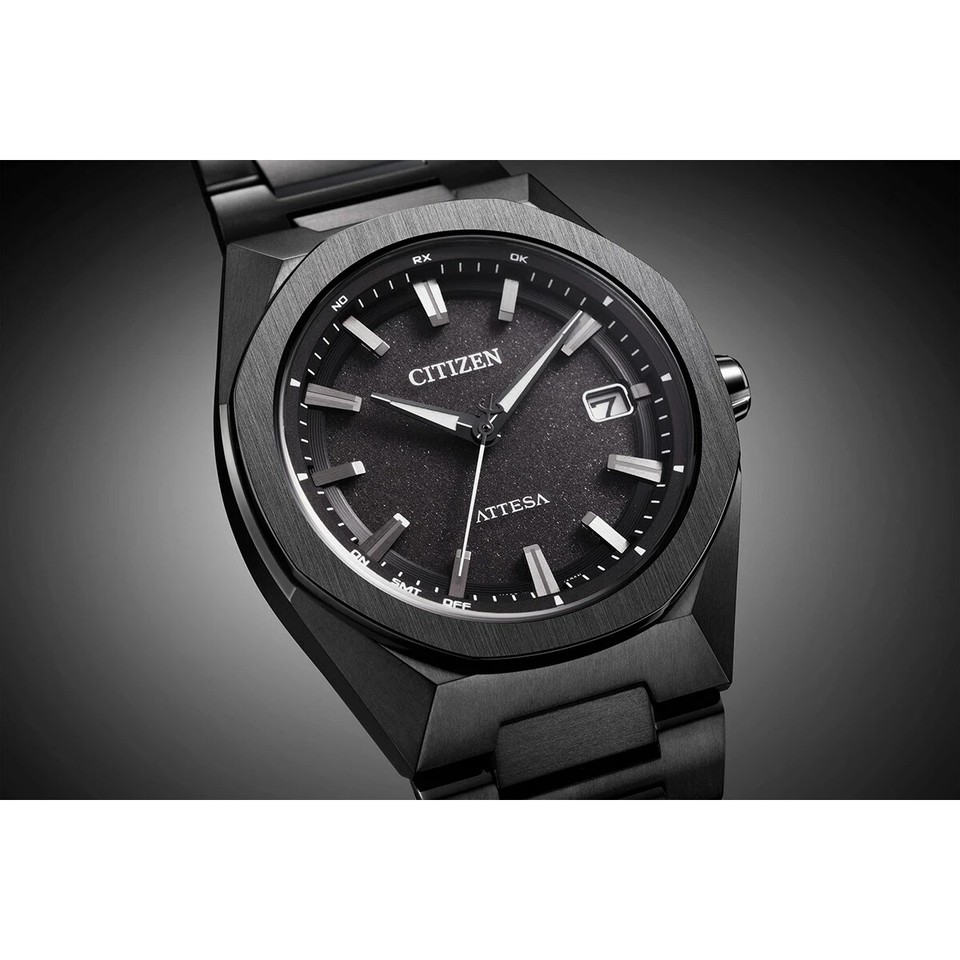 Citizen Attesa CB3045-61E ACT Line Eco-Drive Black Titanium Radio Men ...