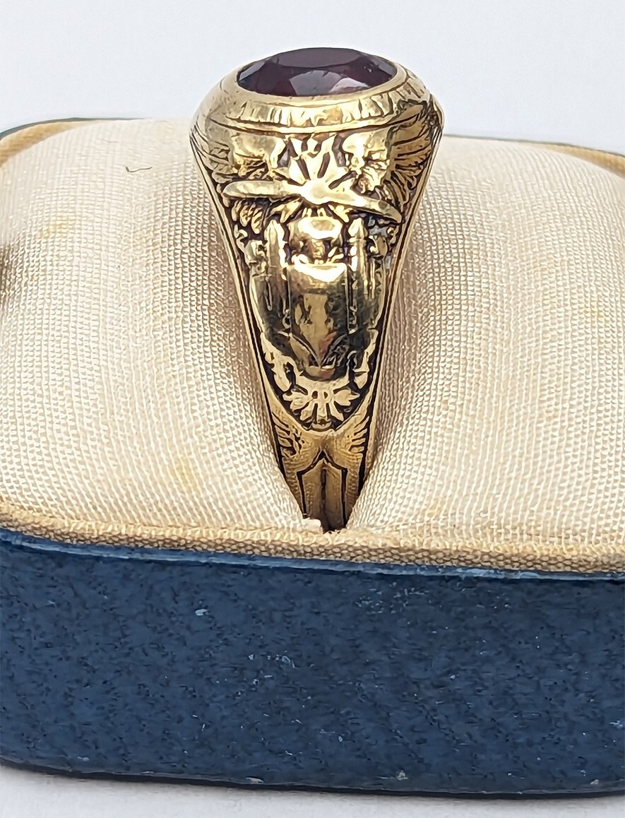 1933 USNA Annapolis 14K Sweetheart Ring of Cadet Herbert Carl Yost by ...