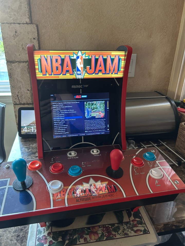Arcade1UP NBA Jam (2-Player) Countercade Modded with Batocera, with Lit ...