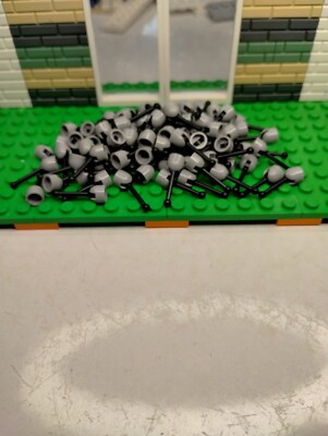 Lego 95 New Light Bluish Gray Lever Small Base Black Lever Pieces | eBay