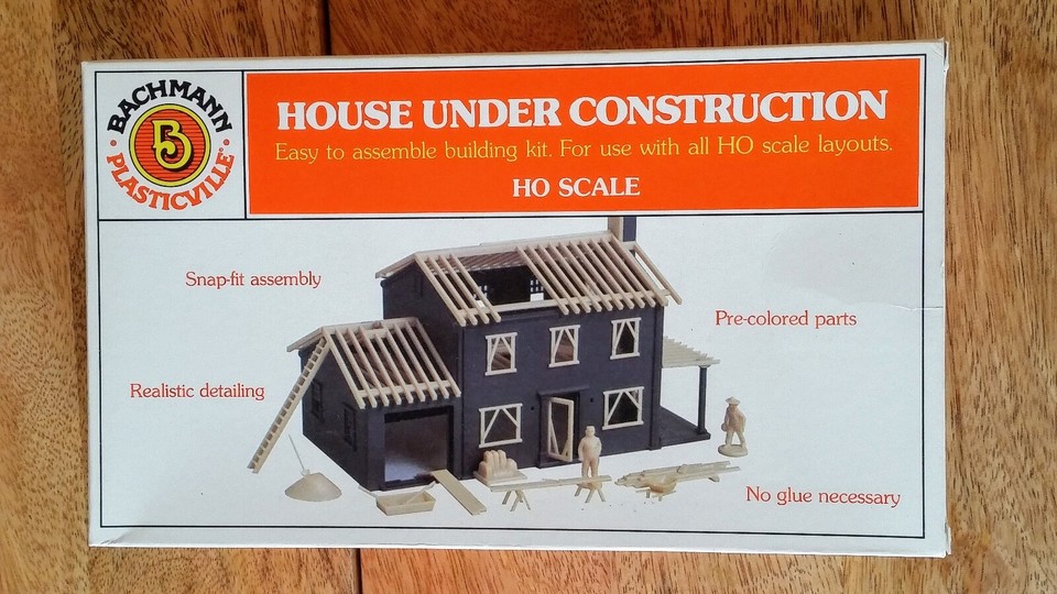 Bachmann Plasticville House Under Construction Kit #45-2691 HO Scale ...