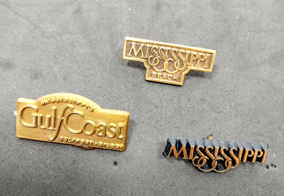3 Vintage Mississippi Lapel Hat Pins Mississippi Beach Gulf Coast ...