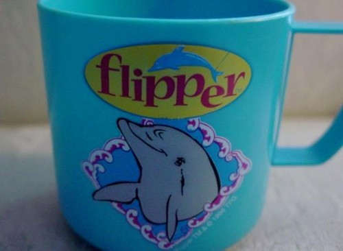 RARE Vintage 1996 FLIPPER Dolphin Child's CUP Movie Dish - 2.75" In ...