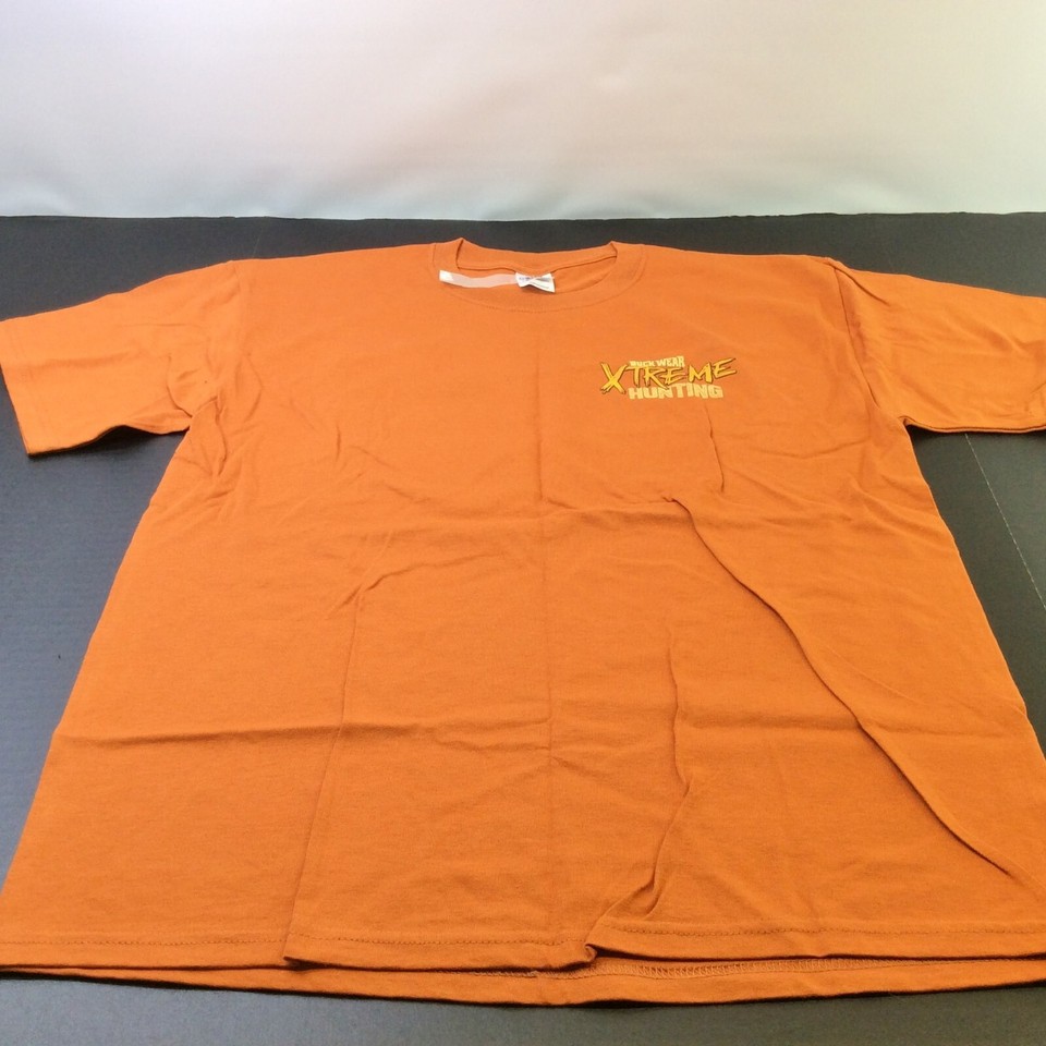 Buck Wear T Shirt Hunting Bad To The Bow L Orange Graphic Cotton SS NWT ...
