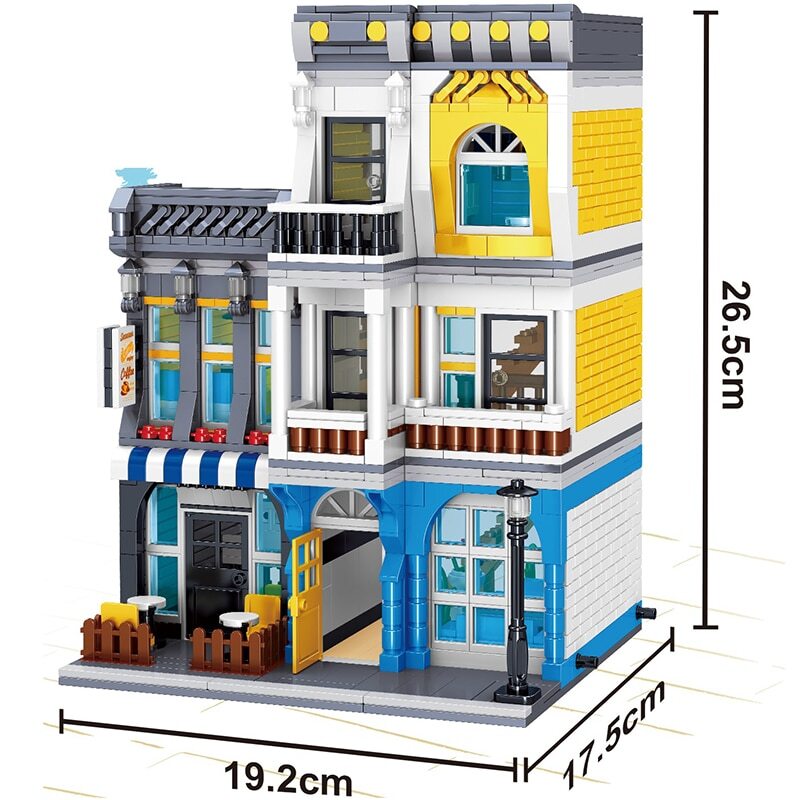 City Street View Building Blocks CAFE Shop Garden Restaurant Store Architecture | eBay