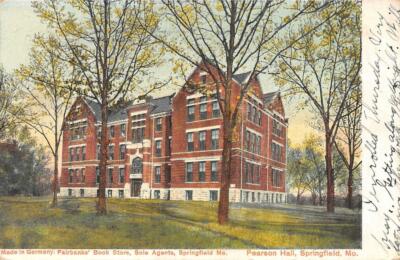 SPRINGFIELD, MO Missouri PEARSON HALL Drury College c1910's Postcard | eBay